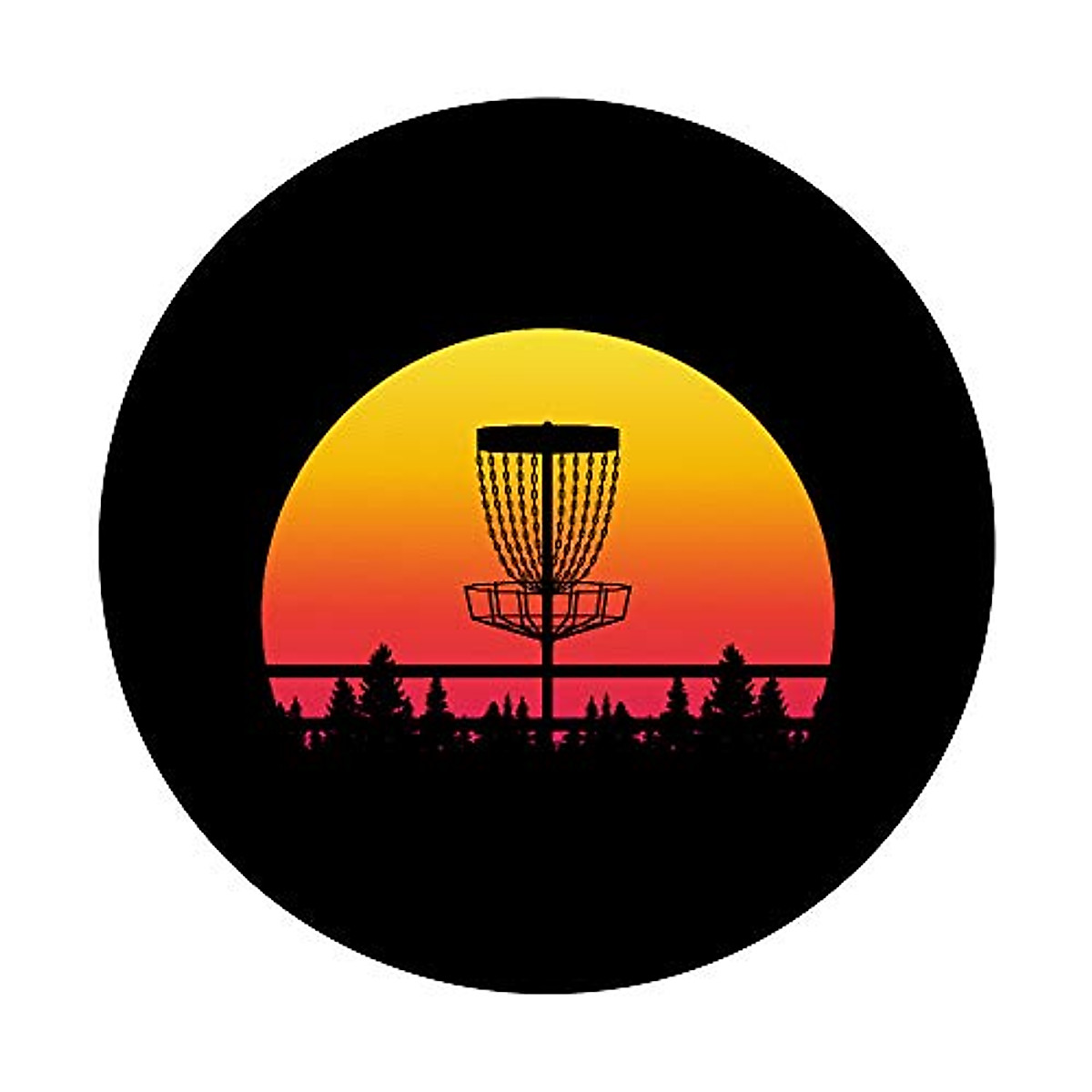 Retro Disc Golf Graphic Design - Vintage Frisbee Player Gift PopSockets PopGrip: Swappable Grip for Phones & Tablets