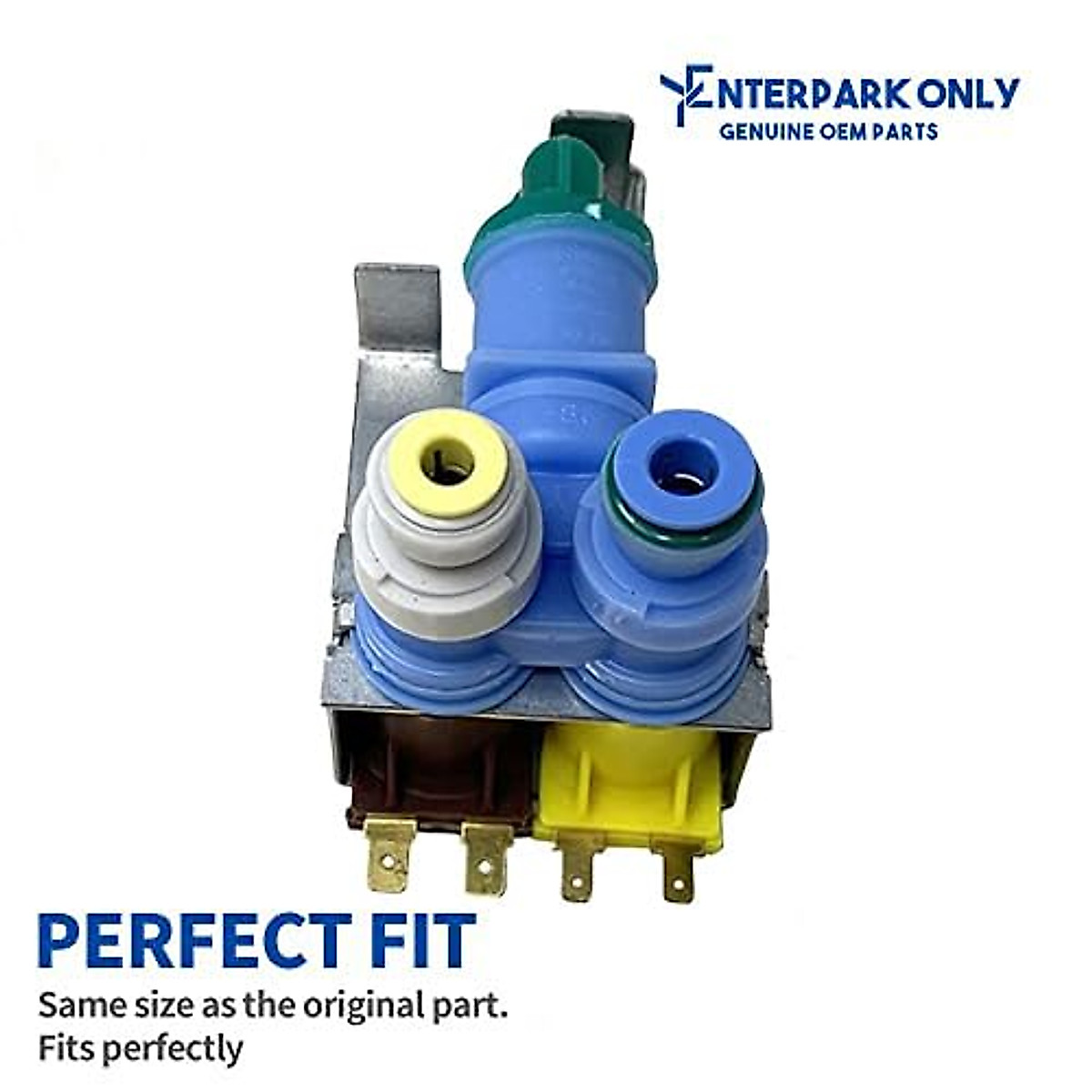 (WP12544124 Valve Enterpark) WP12544124 (IMV-124, K-77198) New Robertshaw Produced for Whirlpool Refrigerator Water Valve Replacement Part WP12544124 AP6005465 PS11738514 12544118…