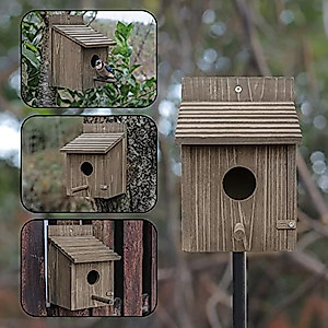 Bird House for Outside with Predator Guard, Nesting Box Birdhouse for Outdoor Wild Bird Watching, Royal Blue