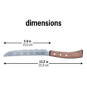 PanoramaKnife Kitchen Knife – Swiss Made – Peaks of USA – Mountain Ranges Resembled in Blade - Surgical Stainless Steel + Walnut Wood –– 10in – Best Cooking Knife – Great Gift for Outdoor Enthusiasts