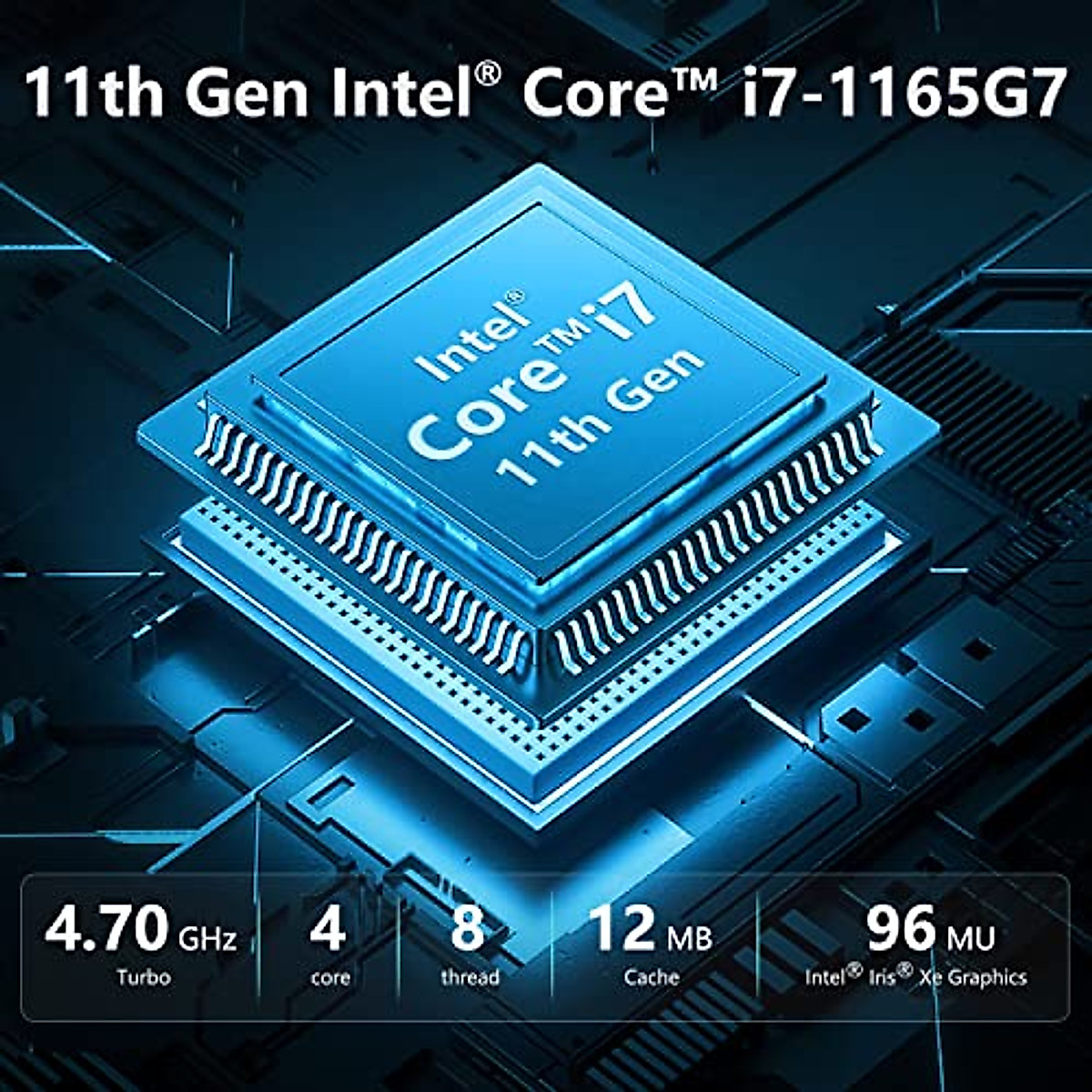 Intel NUC 11 NUC11PAHi70Z Mini PC Barebone Kit, Core i7-1165G7 4-Core, 2.8 GHz–4.7 GHz Turbo, 28W Intel Iris Xe Graphics, iFi 6, BT 5.0 Thunderbolt 3, 8K & Quadruple Monitor Capable (No RAM+SSD+OS)