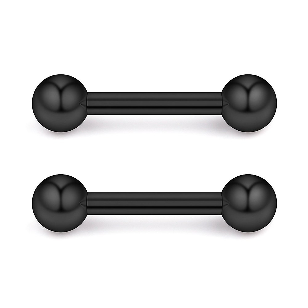 Ruifan Mix Color 316L Stainless Steel Nipple PA Tongue Shield Barbell Ring Bar Body Piercing Retainer 12G 12mm 12PCS