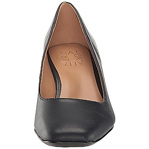 Naturalizer Womens Karina Low Block Heel Square Toe Pump French Navy Leather 8 M