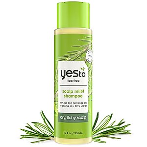 Yes To Tea Tree Shampoo with pH Balancing Formula, Nourishing Sage Oil, for Dry, Itchy Scalp Relief, Natural, Vegan & Cruelty Free, 12 Fl Oz