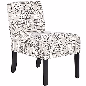 Dining Chairs Accent Chair with Solid Wood Legs Home Furniture for Living Room Armless Chair Modern Accent Chair Elegant Design Modern Fabric Living Room Chairs Sofa