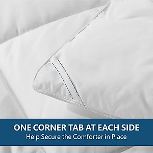 Cozynight Down Alternative Comforter-All Season Full Comforters Duvet Insert with Corner Tabs-Lightweight Breathable Reversible White Comforter 82x86 inches