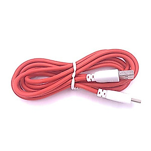 Xcivi USB Data Charger Cable Cord for Fuhu Tablets Nabi DreamTab, nabi 2S, nabi Jr, Jr. S, XD, Elev-8, 6 FT/2m (Red)