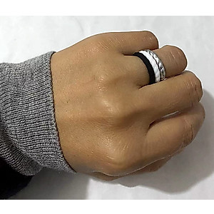 AZYOUNG Womens 3mm Wide Twist Silicone Wedding Ring 10pcs Pack Red Purple Blue Stackable Rubber Bands -US Size 4-10 (7)