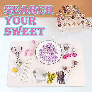 652Pcs Cake Pop Maker Kit Including Cake Pop Sticks and Wrappers, Twist Ties, Cake Pop Roller, Decorating Pen, Candy Foil Wrappers, Cake Pops Bags Supplies for Lollipop, Candies, Chocolates