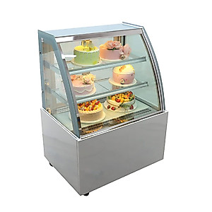 HayWHNKN 48inch Refrigerated Display Case Floor Type Commercial Cake Cooler Showcase Bakery Cabinet Display with Demist Equipment 220v