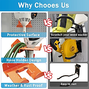 Fengone 2 Pack Garage Storage Garage Organizer Trimmer Rack Weedeater Hanger, for Grass Trimmer, Hedge Trimmer, Garage Trimmer, Weed Trimmer, Garden Tool, Garage Storage Organizer