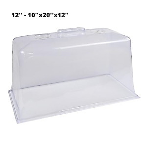 AGROVISTA High Standard Dome - Propagation, 2", 7", 8", 12", 10''x20', Clear Plastic Tall Domes, Perfect Environment for Your Cuttings and Seedlings (2'' - 10''x20''x2'')