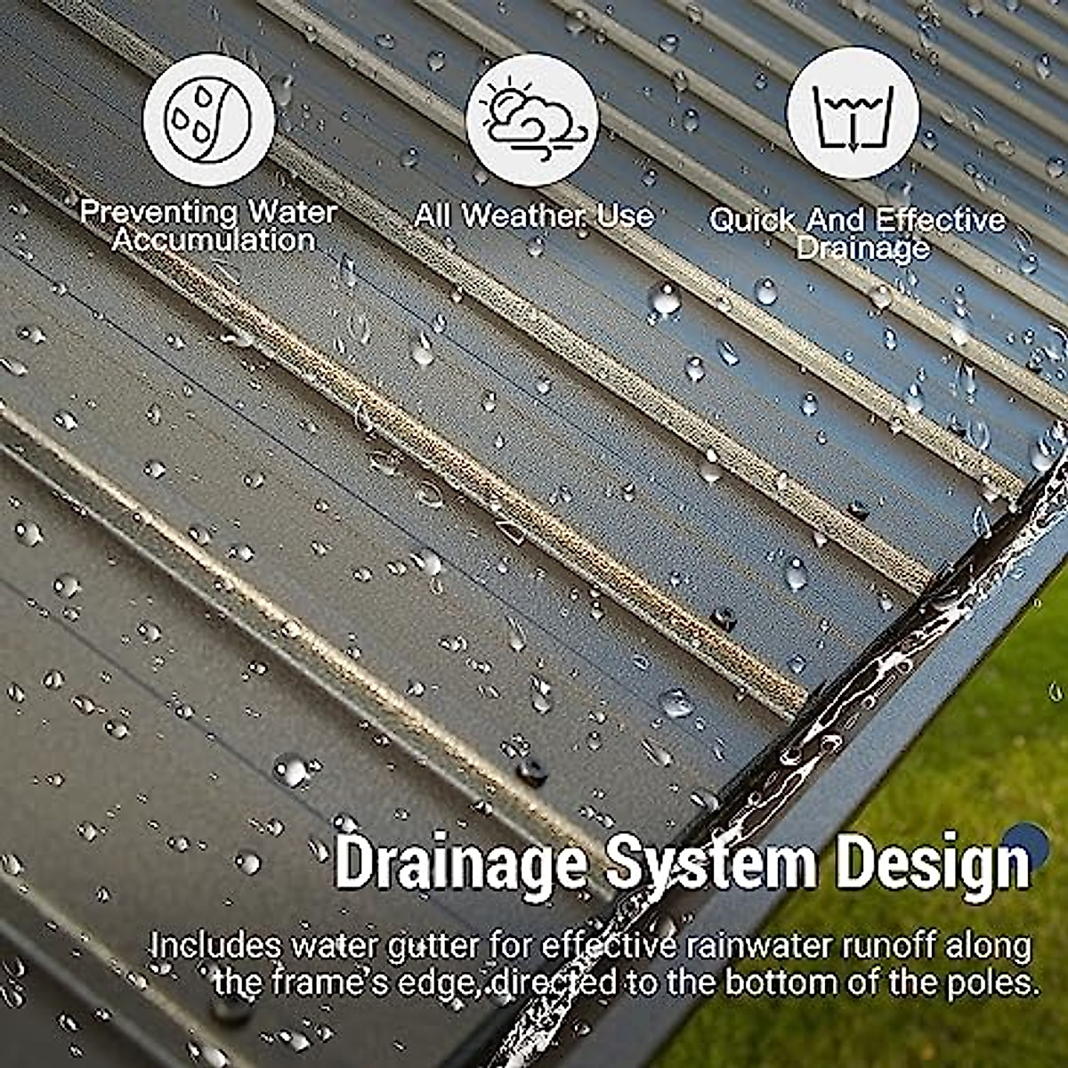 12' x 20' Hardtop Gazebo Outdoor Aluminum Gazebos with Galvanized Steel Double Canopy for Patios Deck Backyard,with Curtains&Netting by domi outdoor living Brown