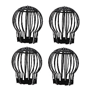 DOITOOL 4pcs Floor Drain Anti-Blocking Mesh Cover Rooftop Drain Cover Bathroom roof Filter Cap Gutter Strainer Floor Blocking Cover Gutter downspout Guard Bath Sink Detergent Plastic Round