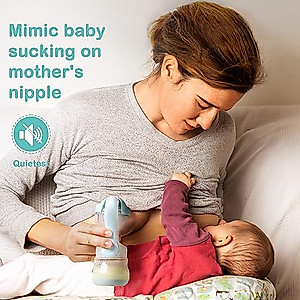 BumbleBee Manual Breast Pump Collector for Breastfeeding Combo- Silicone Milk Collector, Hand Pump Breast Pump 5oz/150ml with Compatible Nipple, Cap, Silicone Stopper and Storage Bag