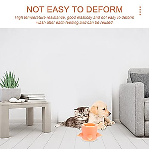 ULTECHNOVO Silicone Puppy Nipple Milk Feeder 4 Nipples Feeder, Pet Nursing Feeding Station for Puppies Kitten