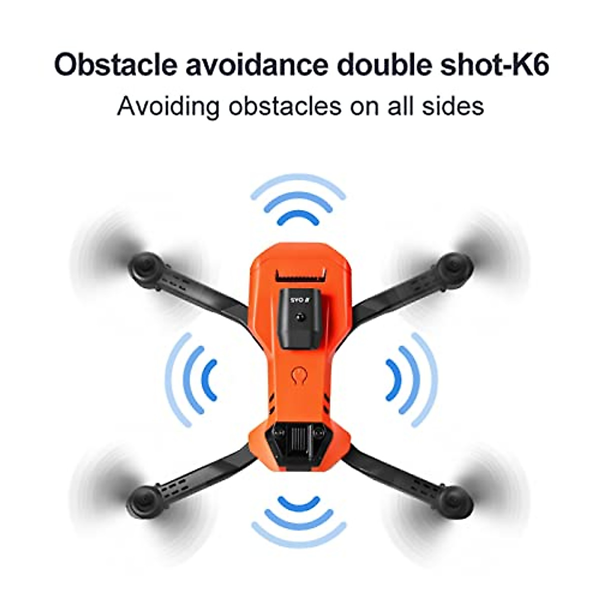 Mosunx Drone with 4K Dual HD Camera, 2023 Upgradded RC Quadcopter 1080P Camera FPV Camera Foldable Drone Gift for Adults and Kids, Obstacle Avoidance, Op-tical Fl-ow Positioning (A-Orange)