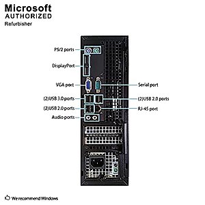 Dell Optiplex 9020 SFF Computer Desktop PC, Intel Core i5 Processor, 16 GB Ram, 2 TB Hard Drive, WiFi, Bluetooth 4.0, DVD-RW 1 inch LCD Monitor, Windows 10 Pro (Renewed)