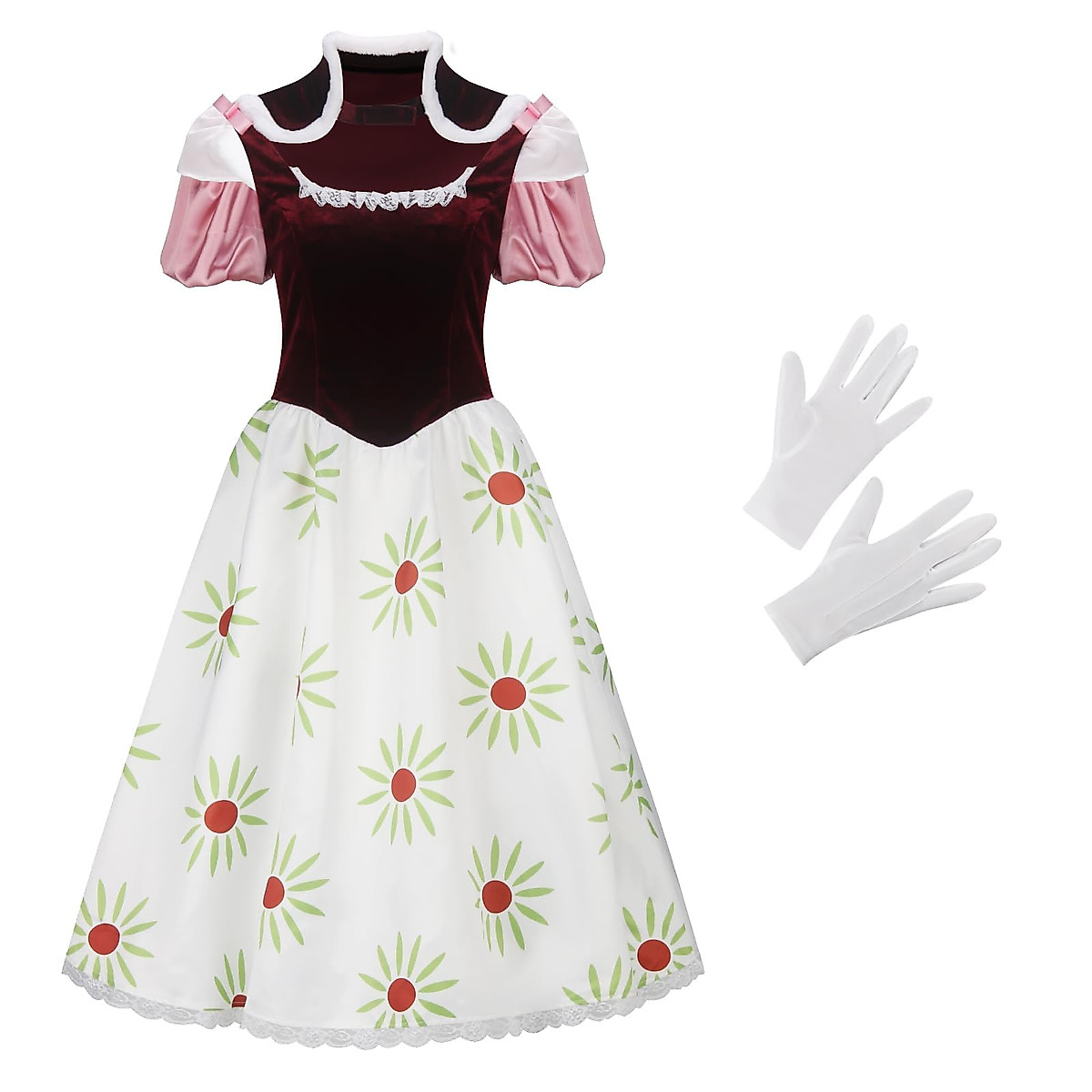 FOGHORN Haunted Mansion Costume Sally Slater Dress Women Girls Tightrope Walker Cosplay Costume for Halloween (L)