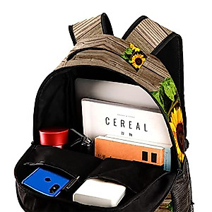 VBFOFBV Travel Backpack for Women, Hiking Backpack Outdoor Sports Rucksack Casual Daypack, Plank Sunflower