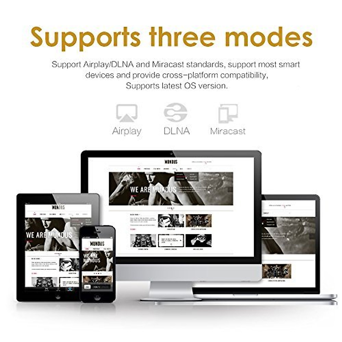 SmartSee MiraScreen Wireless Display Adapter 1080P HDMI Screen Mirroring Media Player TV Stick for Tablet Smartphone
