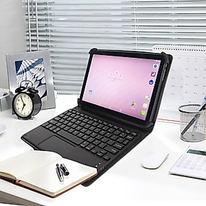 HEEPDD 2 in 1 Tablet 10.1 Inch Tablet 5.0 100-240V 2.4G 5G WiFi 7000mAh 8G 256G 8 Core CPU with Keyboard for Android 12 for Office (US Plug)
