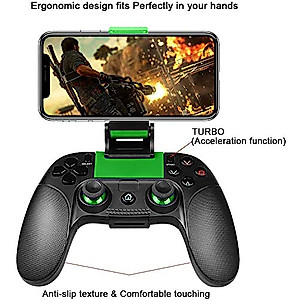 Mobile Game Controller,BestOff Wireless Controller Gamepad Compatible with iOS Android iPhone iPad Samsung Galaxy (does not support above ios 13.4)