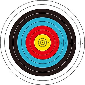 25pcs Standerd Archery Targets, 23.6inch / 60cm Paper Target Face for Indoor 25m Competition or Training