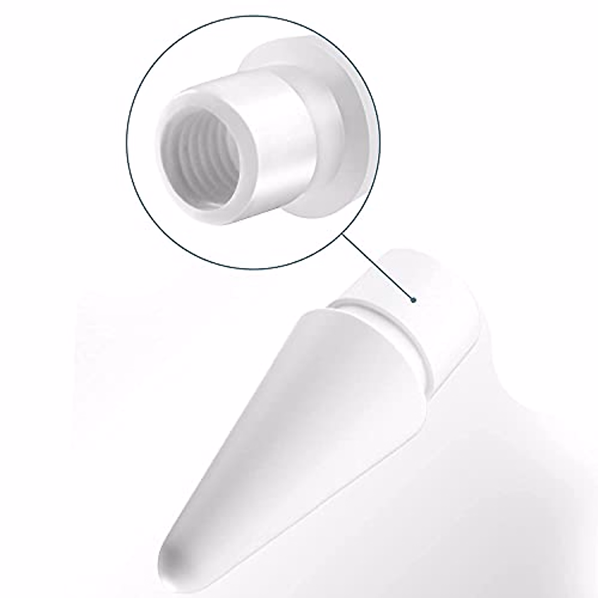 Replacement Tips Compatible with Apple Pencil 1st & 2nd Generation(2 Pack), Apple Pencil Tip and Nibs Protector Cover for iPad Pro iPencil