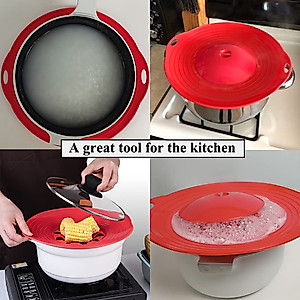 LINFON Boil Over Protector Boil Over Universal Lid Fits Openings 6" to 10" in Diameter