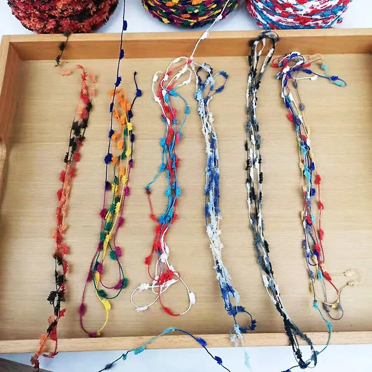 50G/Ball Dyed Toothbrush Wool Yarn Warm Soft Velvet Handmade Characteristic Thread Pompom Fancy Crochet Yarn (Color : Black White)