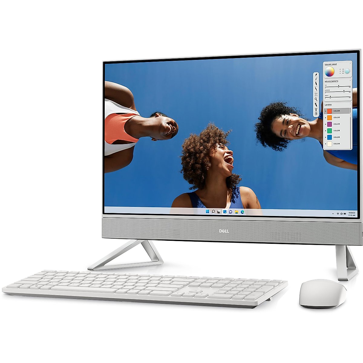 Dell Inspiron i5420 23.8" FHD (1920x1080) IPS Touchscreen All-in-One Desktop | Intel i7-1355U 10-Core | Iris Xe Graphics | Wi-Fi 6 | RJ-45 | USB-C | 64GB DDR4 2TB M.2 SSD + 1TB HDD | Win11 Pro