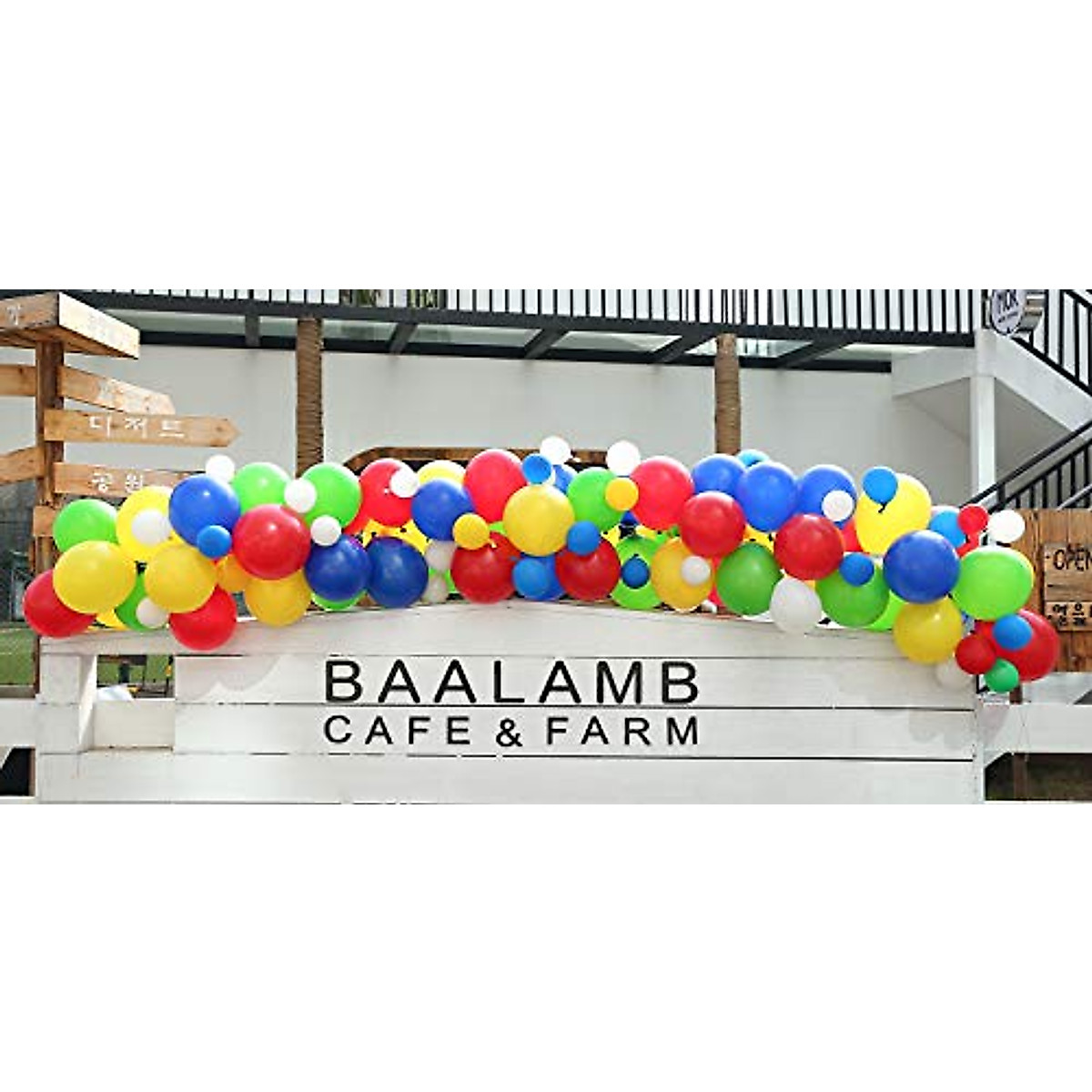 Carnival Circus balloons Arch 127pcs Arch Garland (Dark Blue .Red.Green.Yellow.White.)Tying Tools+Decorating Strip+points stickers+Flower Clips+Ribbon Shower Wedding Birthday Graduation Anniversary Party Background Decorations