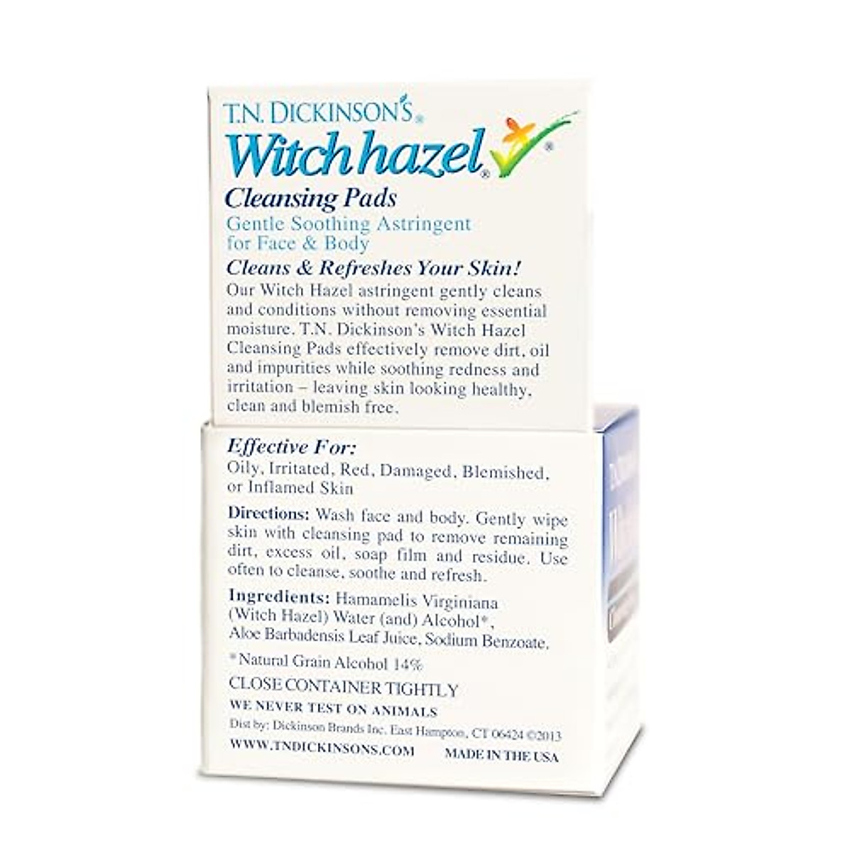 T.N. Dickinson's Witch Hazel Cleansing Pads, 60 Count