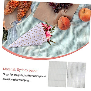NOLITOY Decorations Wrapping Decors 40 Sheets Golden Wrapping Papers Bulk Wrapping Bulk Sydney Papers
