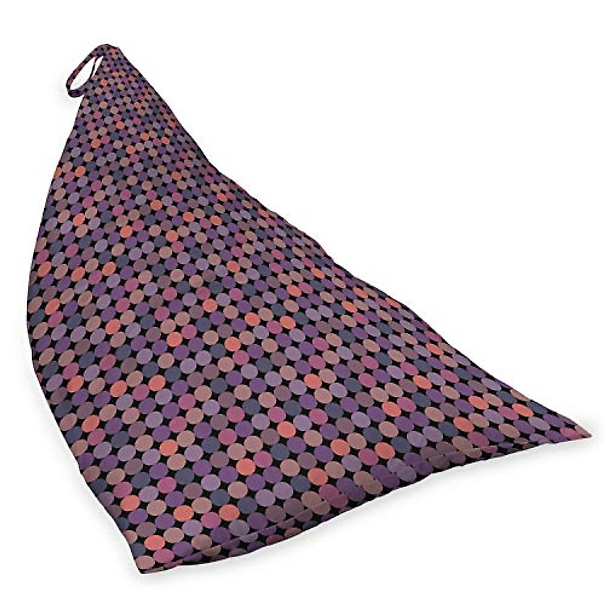 Ambesonne Abstract Lounger Chair Bag, Mosaic Retro Inspired Polka Dots Pattern Pastel Circles with Geometric Design, High Capacity Storage with Handle Container, Lounger Size, Multicolor