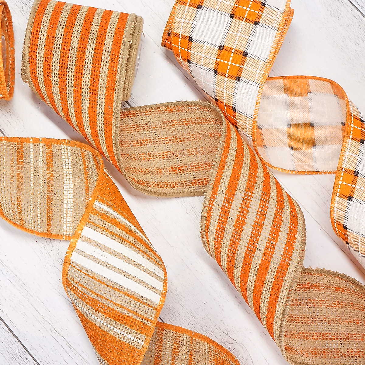 CT CRAFT LLC Christmas Wired Ribbon Assortment 27 Yards (2.5 Inch Wide 3Yards 9Rolls) for Christmas Fall Home Decor, Gift Wrapping, Bow Making, Wreath, DIY Crafts