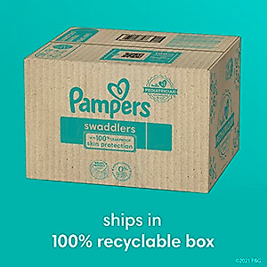 Diapers Size 1/Newborn, 198 Count - Pampers Swaddlers Disposable Baby Diapers (Packaging & Prints May Vary)