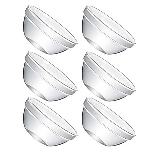 Glass Dessert Bowls Glass Pudding Bowls, Clear Glass Custard Cup Small Glass Bowls, Mini Trifle Bowl Glass Bowls for Ice Cream, Fruit, Pudding, Snack, Cereal, Nuts 6 Pcs (6x3cm)