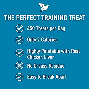 Cloud Star Tricky Trainers Crunchy Dog Training Treats 8 oz Pouch, Salmon Flavor, Low Calorie Behavior Aid with 450 treats