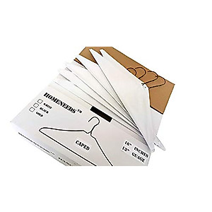 Homeneeds' Clothing Hangers, Suit Hangers, Caped Hangers, Strut Hangers, Wire Clothes Hangers (Caped100)