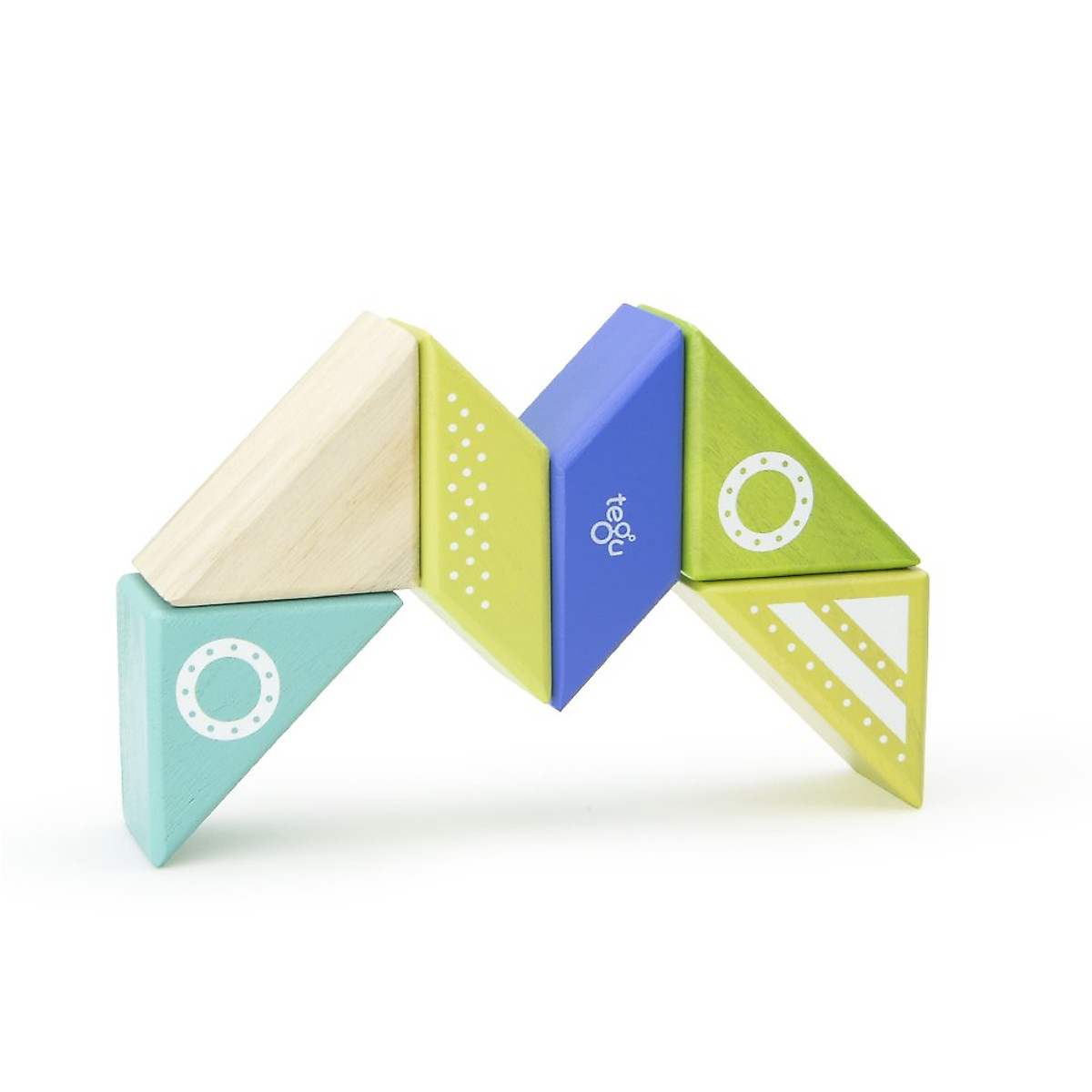 6 Piece Tegu Travel Pal Magnetic Wooden Block Set, Spaceship
