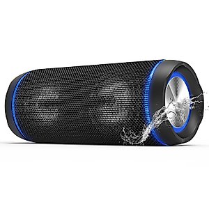 EDUPLINK Bluetooth Speakers 40 Watt Powerful Louder Volume Deep Bass Long Battery Life ip67 Waterproof Charge Out for Outdoor (Black)