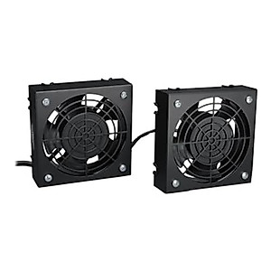 TRIPP LITE Wall-Mount Roof Fan Kit, 2 High-Performance Fans, 120V, 210 CFM, 5-15P Plug, 2-Year Warranty (SRFANWM)