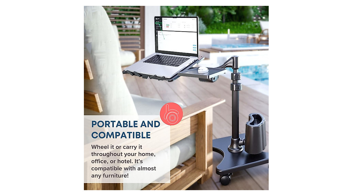 LEVO G2 Rolling Laptop Workstation - Versatile & Ergonomic Desk