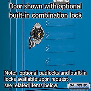 Salsbury Industries 65358BL-U Five Tier Box Style 36-Inch Wide 5-Feet High 18-Inch Deep Unassembled Standard Metal Locker, Blue