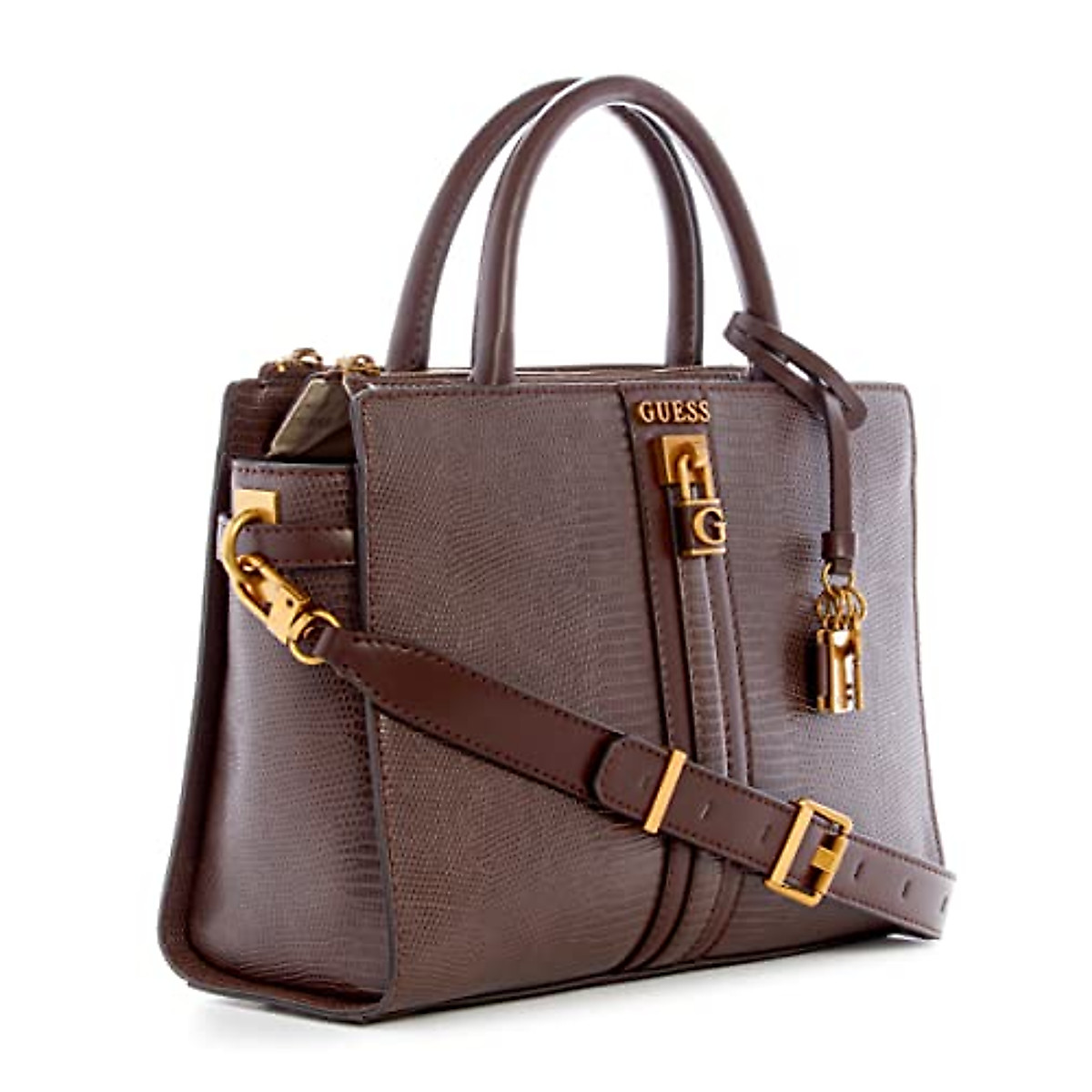 GUESS Ginevra Elite Society Satchel, Brown