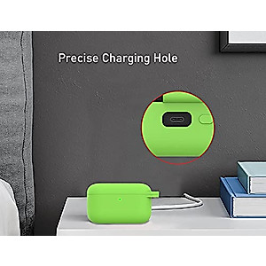 LEFXMOPHY Case Cover Replacement for Buds 2nd Gen / 2 Generation Wireless in-Ear Earbuds, Fluorescent Green Silicone Cover Protective Skin Glow in Dark