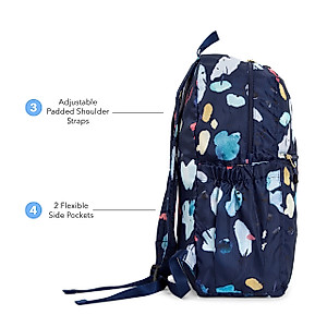 KALEIDO Stylish Lightweight Packable Foldable Backpack Midnight Muse Water Resistant, Convenient, Airport Friendly