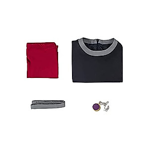 Roocnie Kids Girls Amity Blight Cosplay Outfit The Owl House Shirt Leggings with Necklace Set